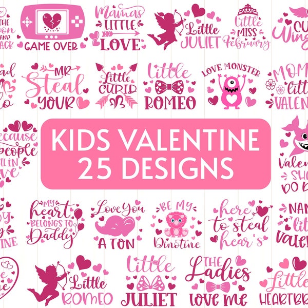 Kids Valentine Svg - Etsy