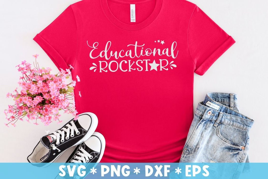 Educational Rockstar Svg, Teacher Appreciation, Teacher Gift, Teacher ...
