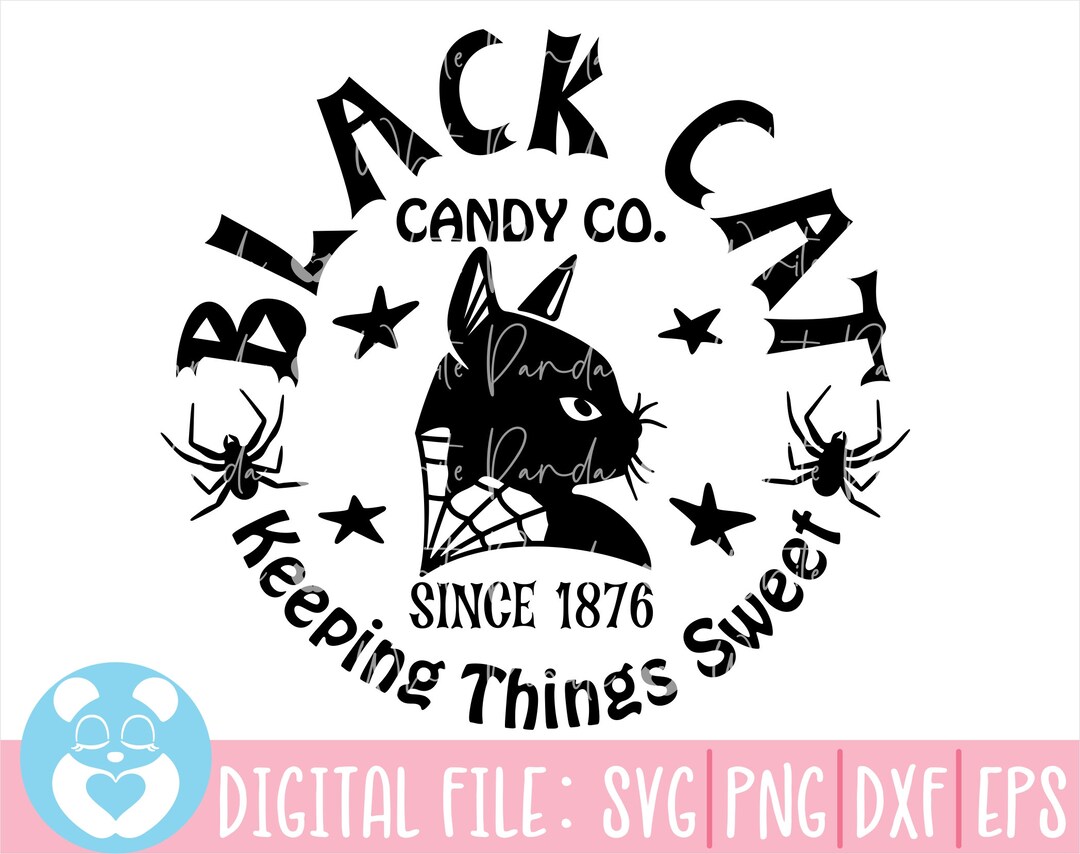 Black Cat Candy Co Svg, Halloween Svg,funny Halloween Svg,trick or ...