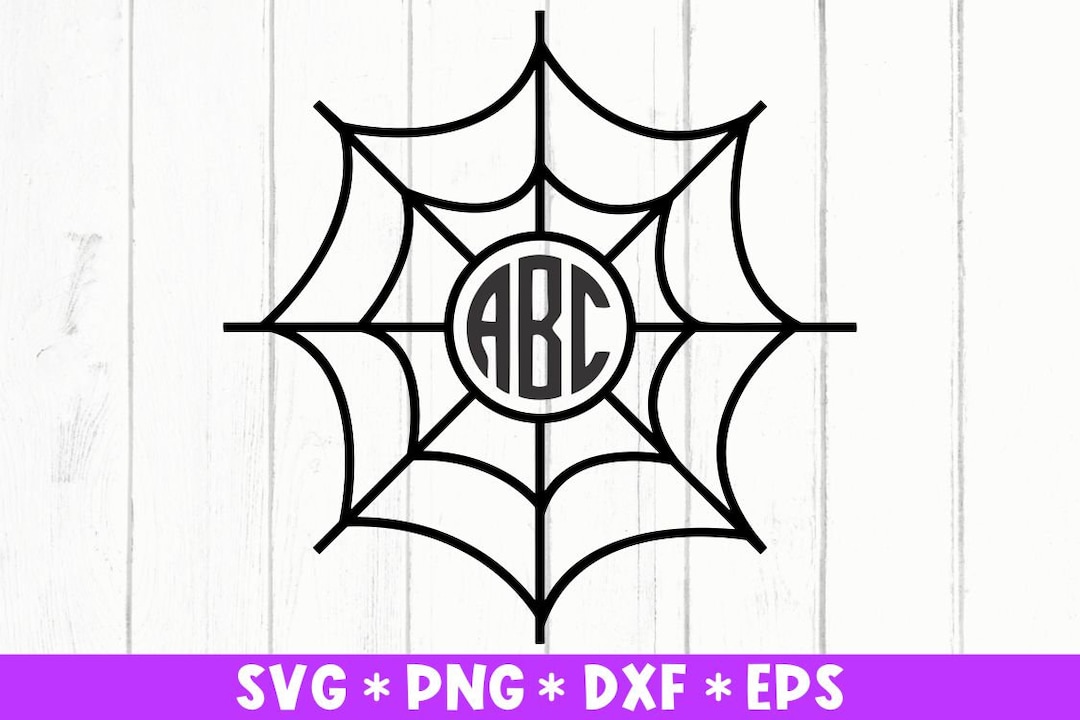 Monogram Web Svg, Spiderweb Svg, Halloween Svg, Spiderweb Split Name ...