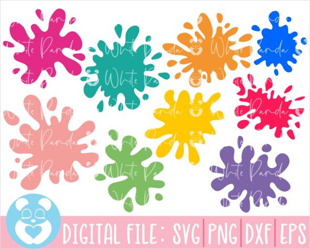 Bundle Paint Splats Svg,paint Splatter Svg ,paint Svg,paint Streak Blob ...