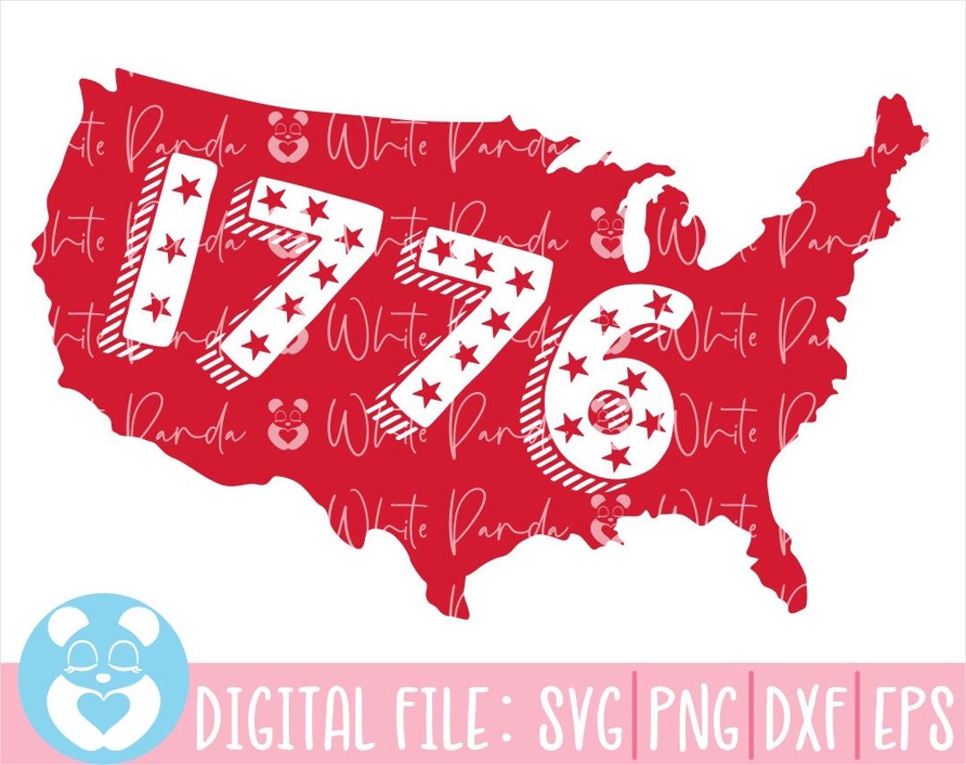 1776 Svg, USA Map Svg, 4th of July Svg,1776 Map Svg, America Svg,map ...
