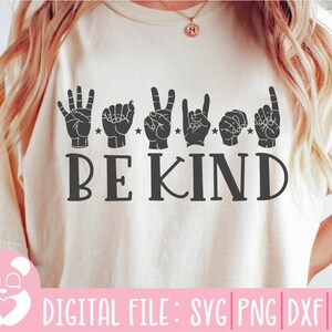 Be Kind Hand Svg, Be Kind Hand Sign Language Svg, Be Kind Brown Hands ...