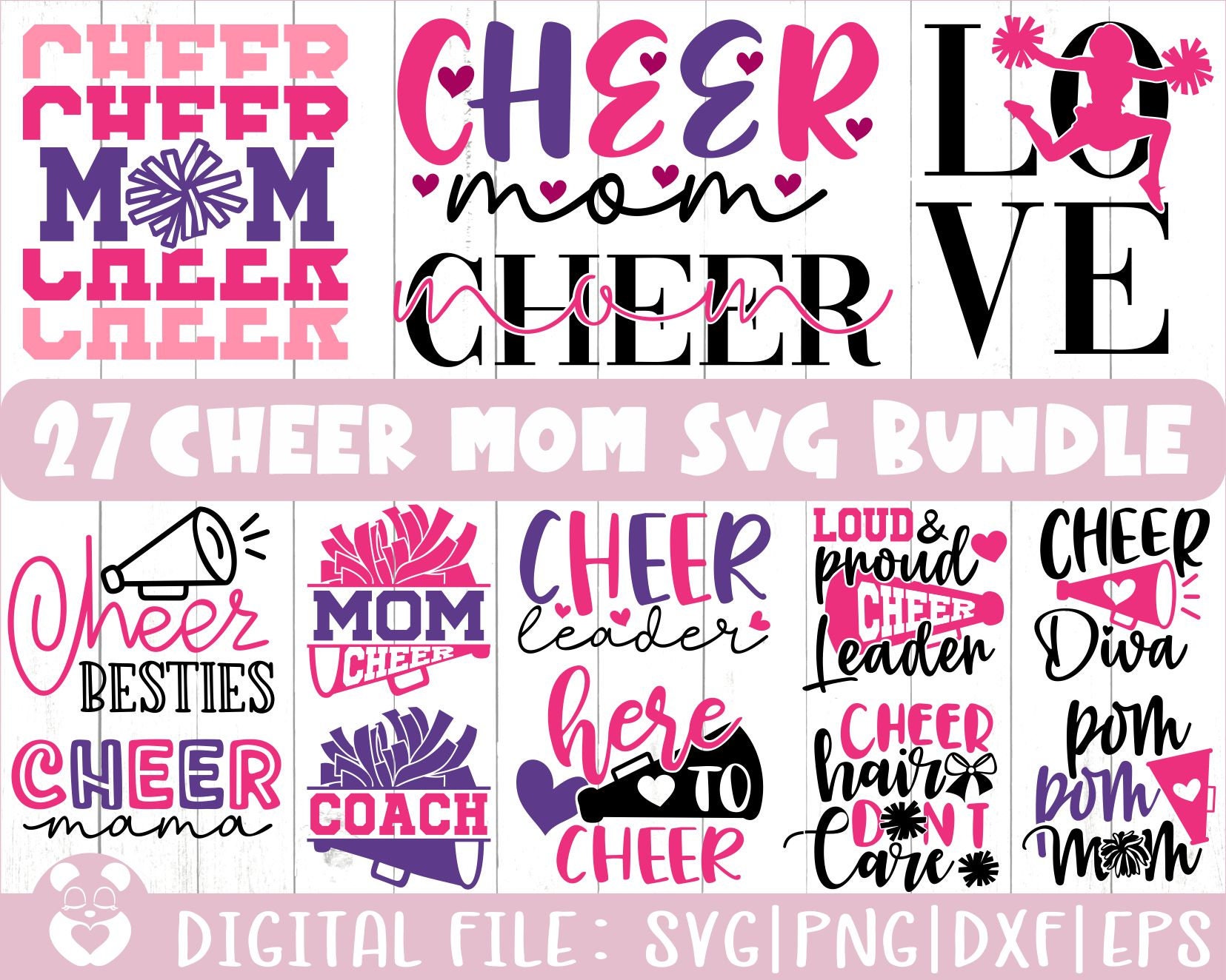Kids' Art Supplies Kids' Crafts Cheer Squad Mom Svg Eps Dxf Png Files ...