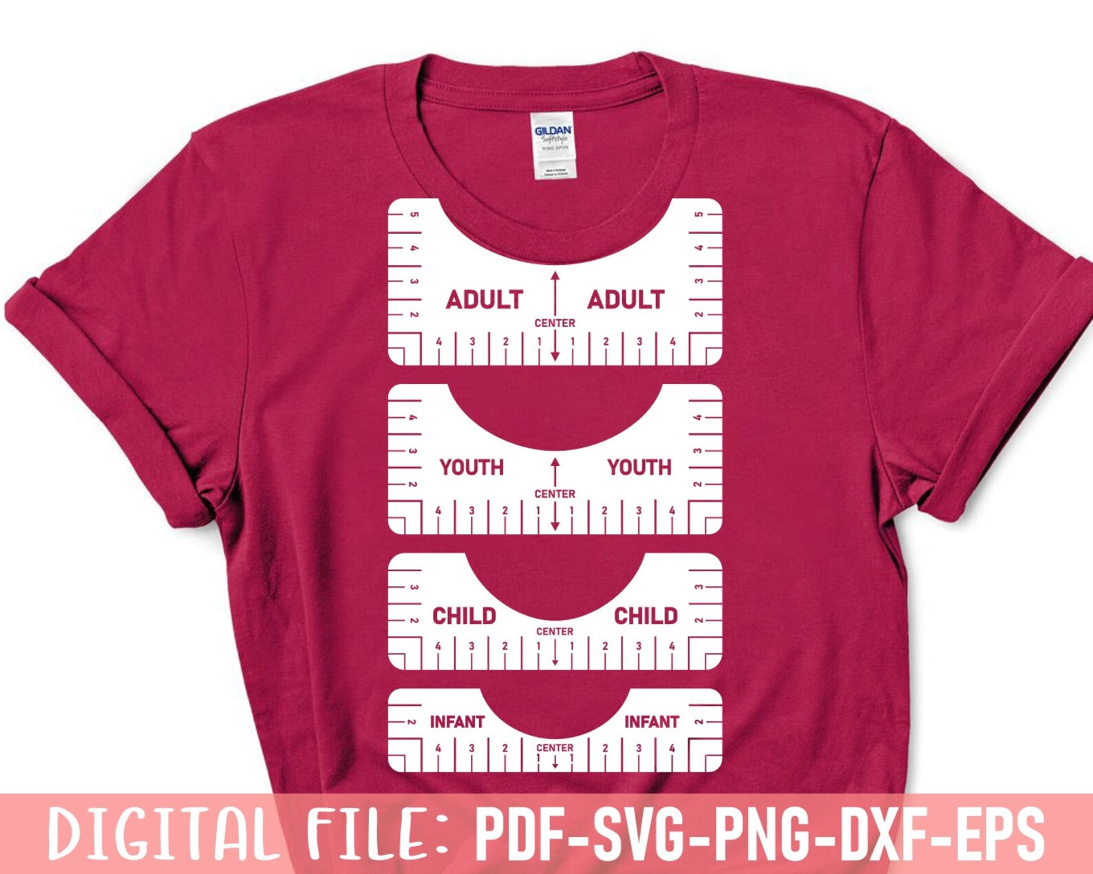 T-shirt Alignment Tool Svgt-shirt Ruler Svg Bundle Shirt - Etsy