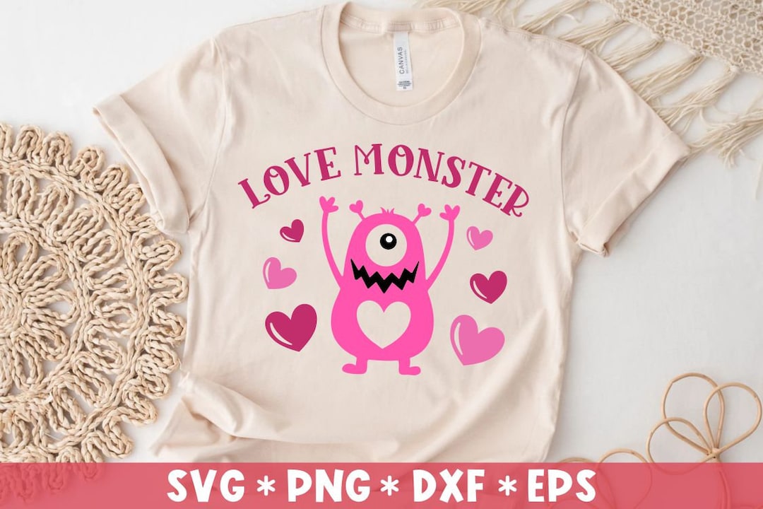 Love Monster Svg, Happy Valentine's Day, Funny Valentine, Romantic ...