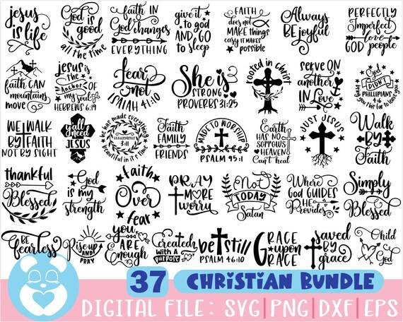 Christian Svg Bundlereligious Svgfaith Svgbible Verse - Etsy