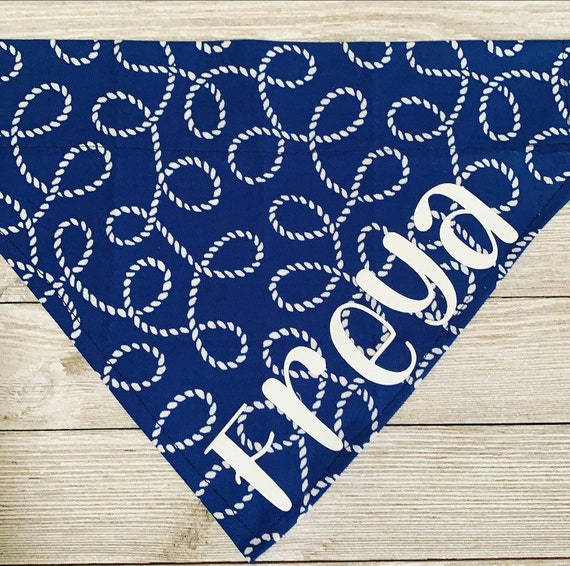 Blue Lasso Dog Neck Bow Tie & Personalized Banana Over the - Etsy