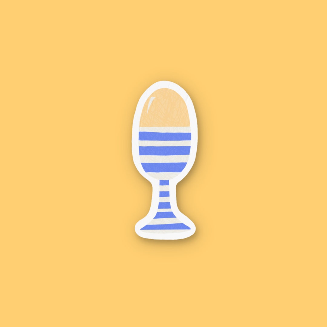 Boiled Egg Vinyl Sticker - Etsy