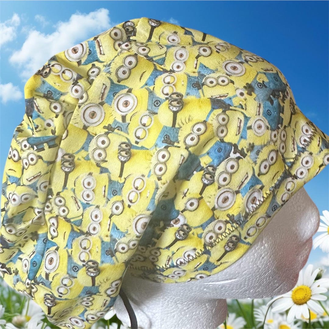 Cartoon - Minions/2 Style Face Characters Euro Scrub Cap With Free ID ...