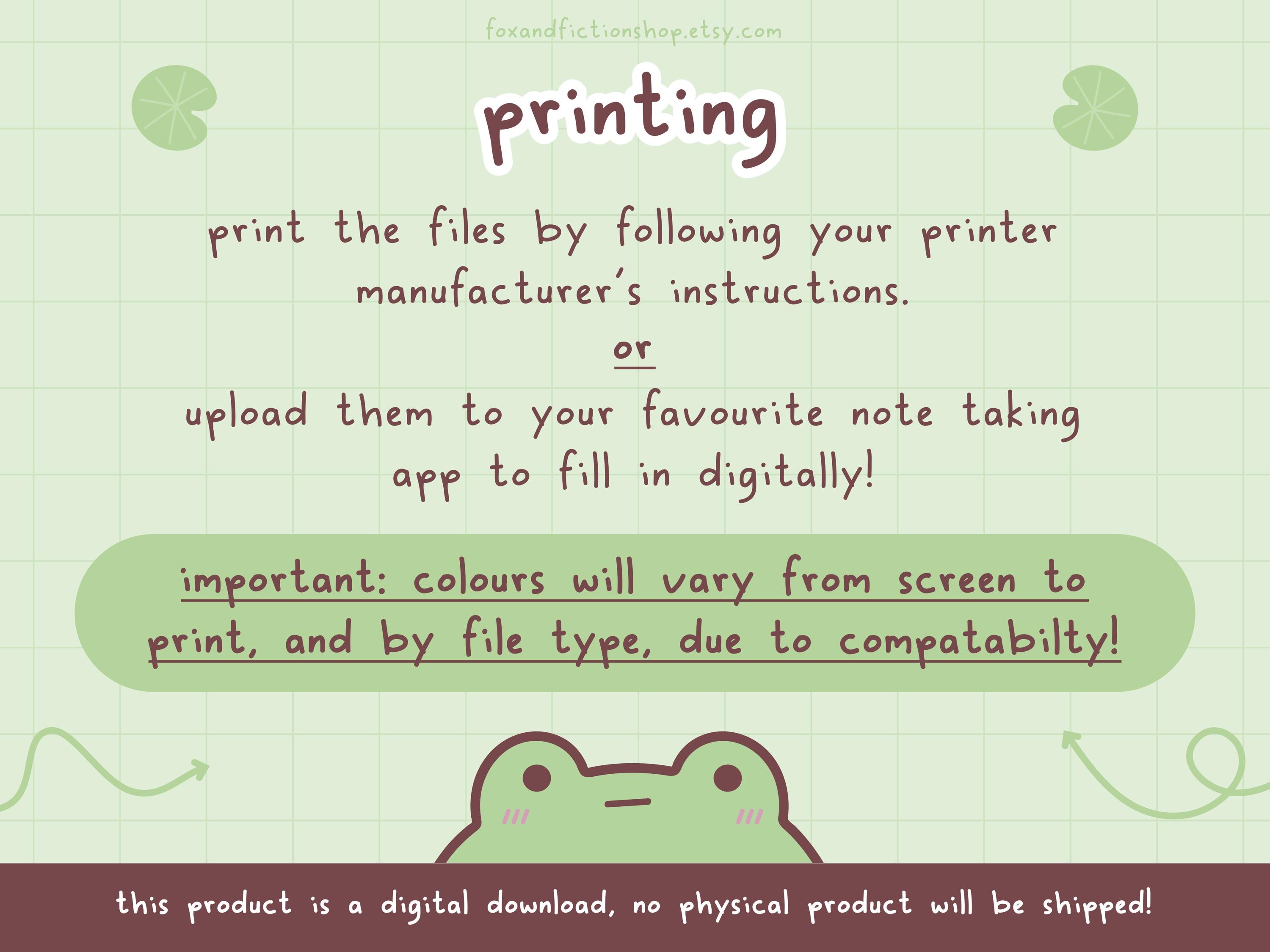 Cute Frog Planner Set | Daily, Weekly, Monthly (digital Download) - Etsy