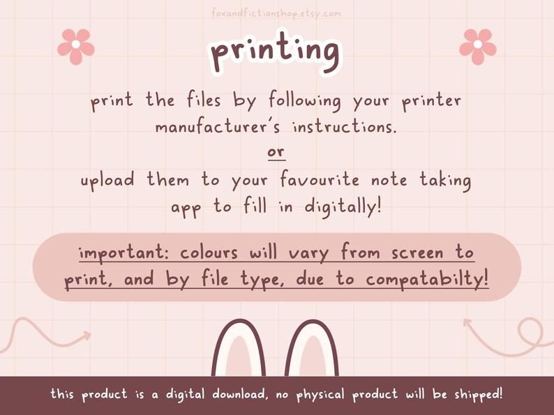 Undated | Cute Grumpy Bunny Themed Printable Yearly Calendar Page ...