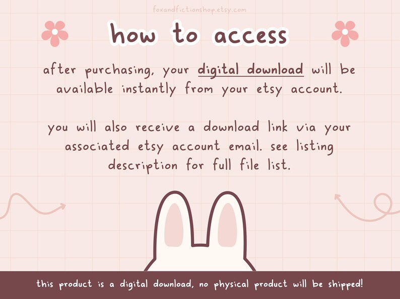 Undated | Cute Grumpy Bunny Themed Printable Yearly Calendar Page ...