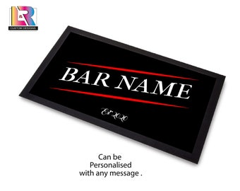 Personalised Bar Runner/bar Mat/beer Mat Barware for Man Cave - Etsy UK