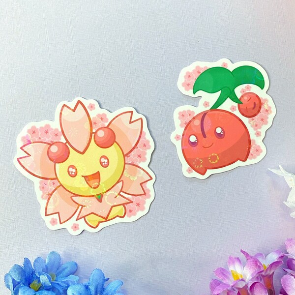 Holo Cherry Blossom Stickers - Etsy