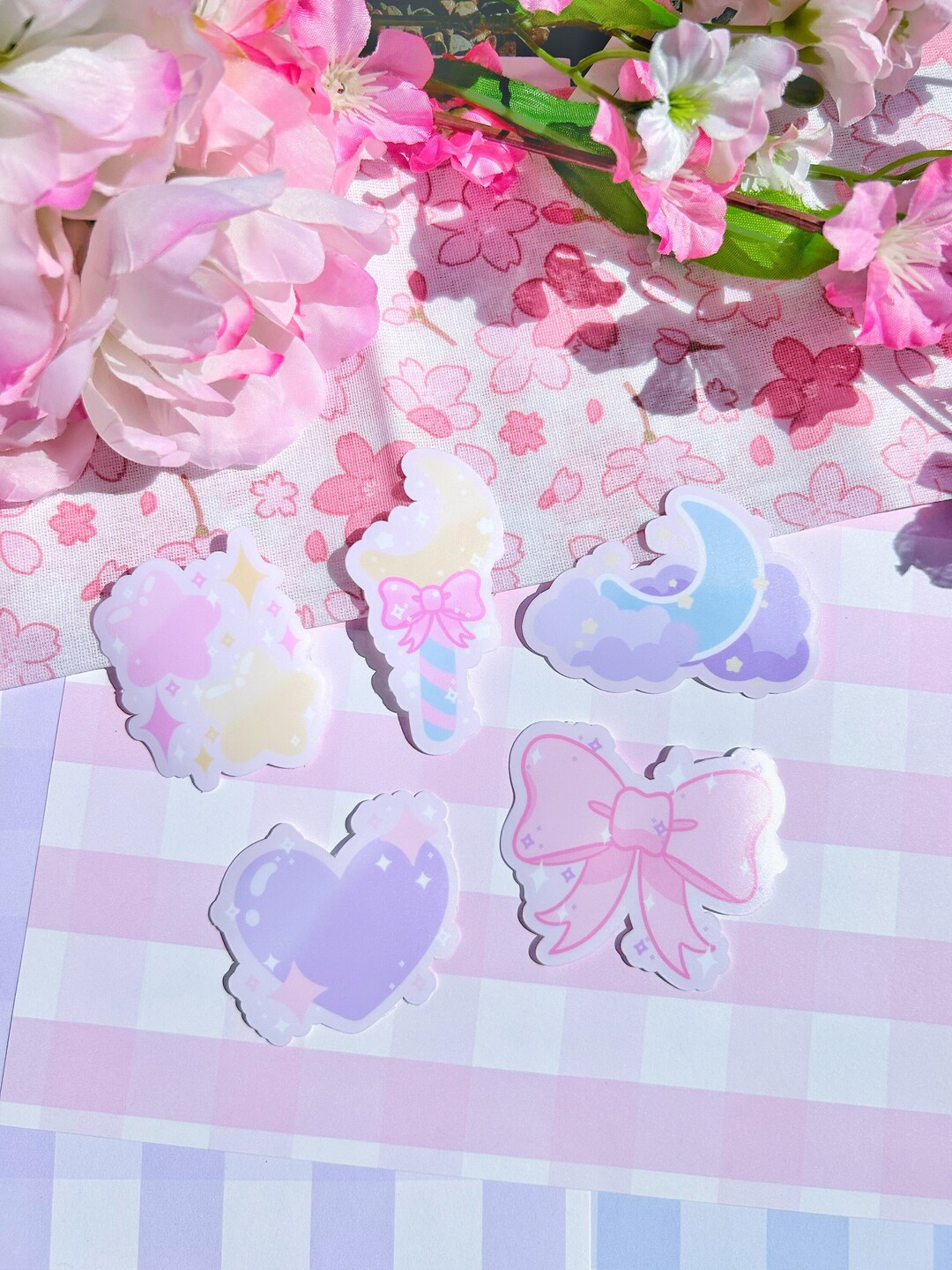 Magical Stickers Matte Vinyl Stickers Pastel Pink Cute Kawaii Soft ...