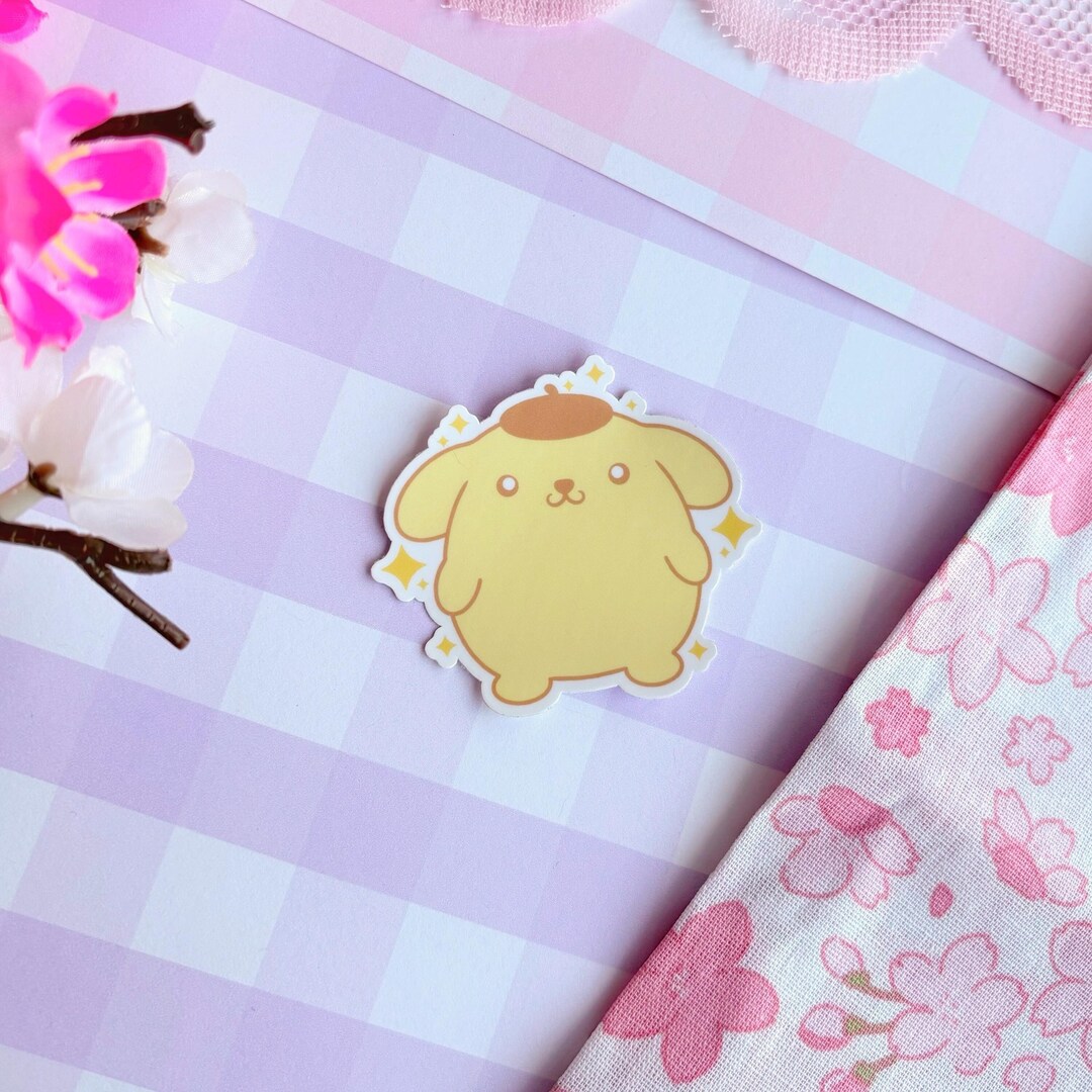 Purin Matte Vinyl Sticker - Pastel Stars Kawaii Cute Water Bottle ...