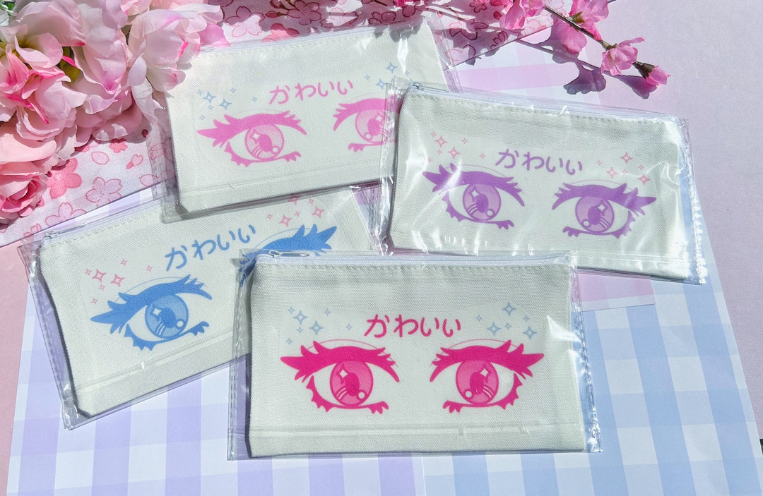 Kawaii Anime Eyes Mini Pouch - Makeup Pouch Bag Pouch Kawaii Cute Anime ...