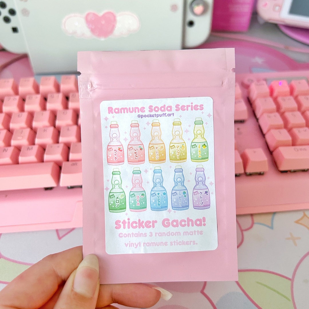 Ramune Sticker Gacha 3 Random 2.5in Vinyl Matte Stickers Soda Ramune ...