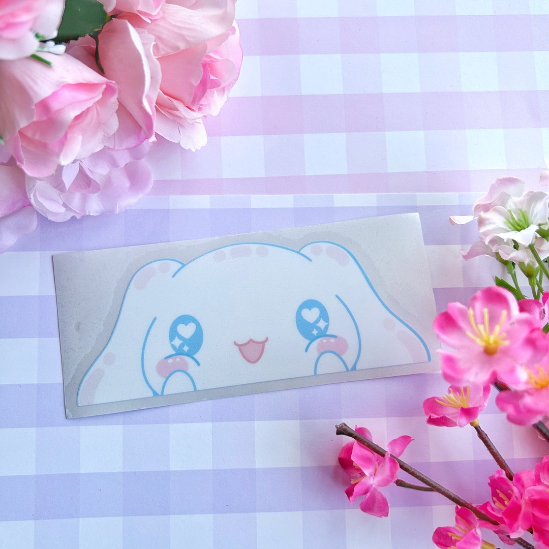 Cinna Dog Bunny Peeker Car Decal Peeker Sticker Uv Outdoor Waterproof ...