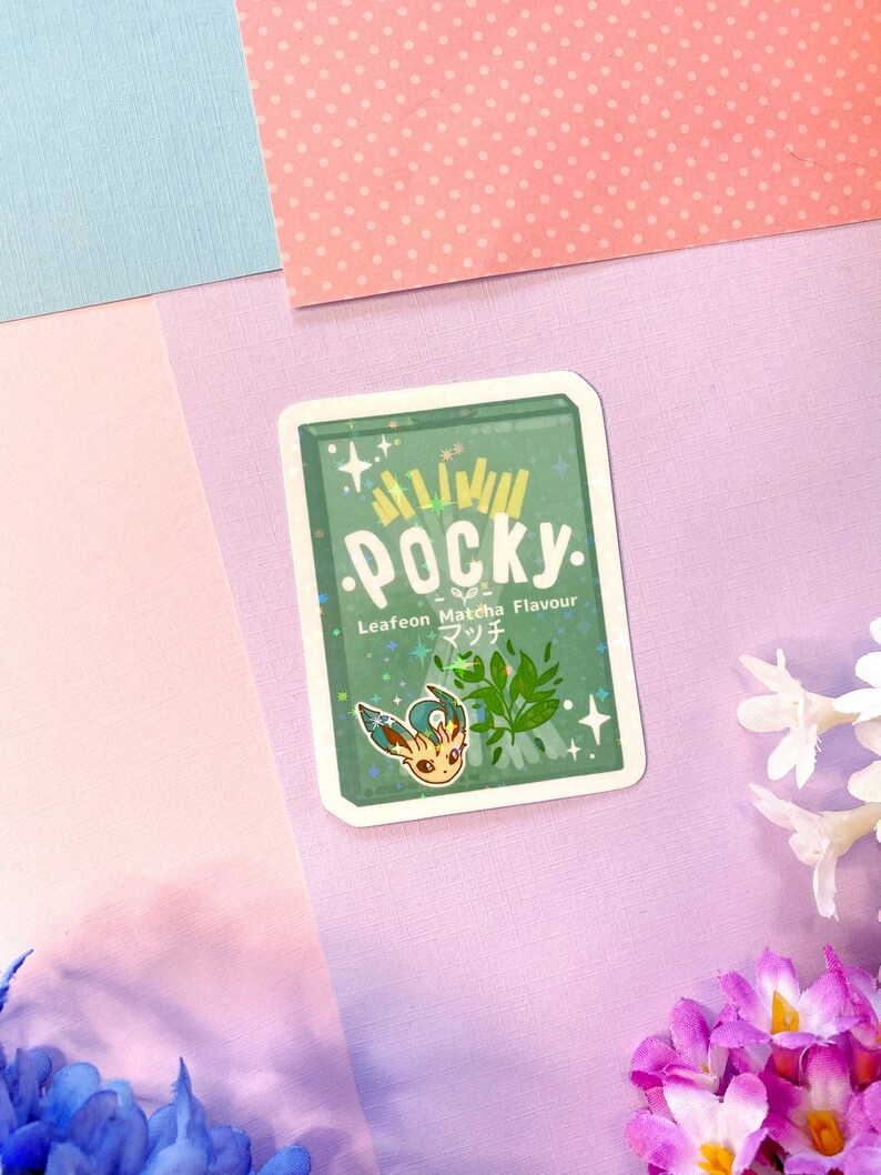 Holo Evolutions Pocky Vinyl Stickers - Mon Pocky Asian Japanese Snacks ...