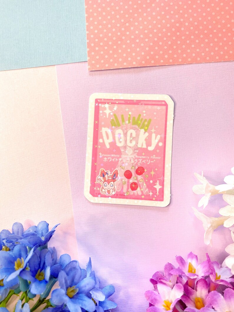 Holo Evolutions Pocky Vinyl Stickers - Mon Pocky Asian Japanese Snacks ...