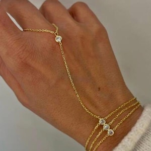 Hand Chain , Bezel Hand Accessories , Finger Bracelet , 925 Sterling ...