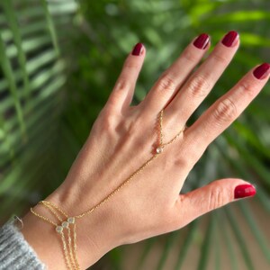 Hand Chain , Bezel Hand Accessories , Finger Bracelet , 925 Sterling ...