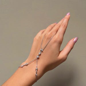 Hand Chain , Bezel Hand Accessories , Finger Bracelet , 925 Sterling ...