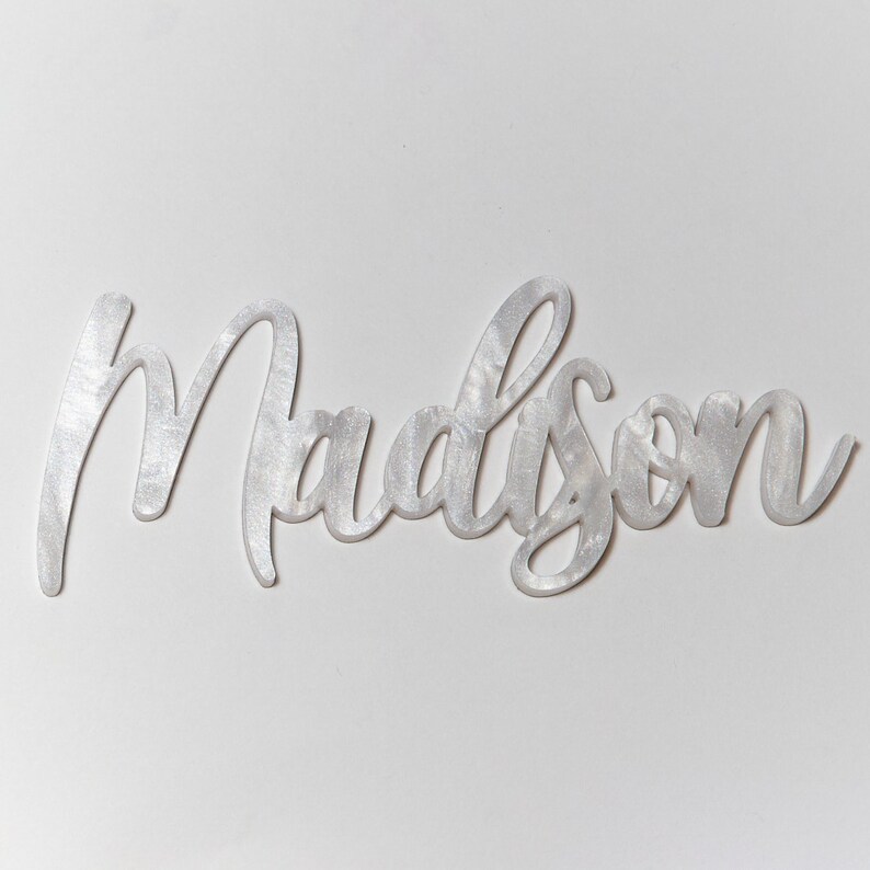 Acrylic Place Card Cursive Laser Cut Guest Name Calligraphy | Etsy