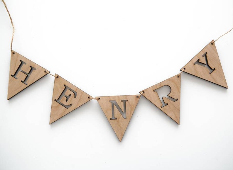 Wood Name Garland Name Banner for Kids Baby Room Banner - Etsy