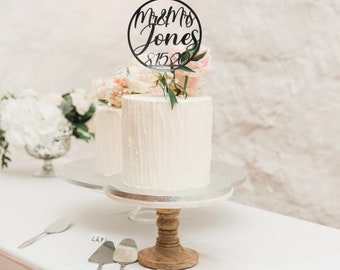 Date Cake Topper - Etsy