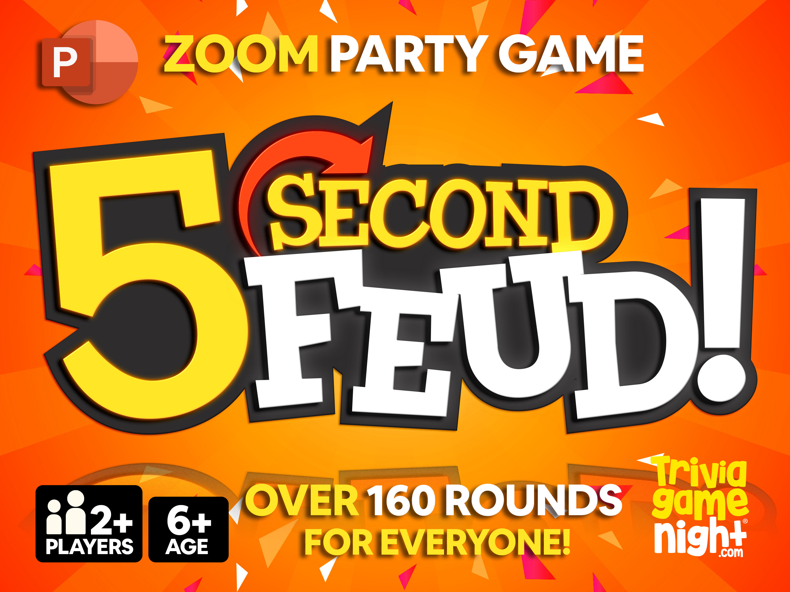 5 Second Feud - Fast Family Powerpoint Trivia Game | 160+ Questions ...