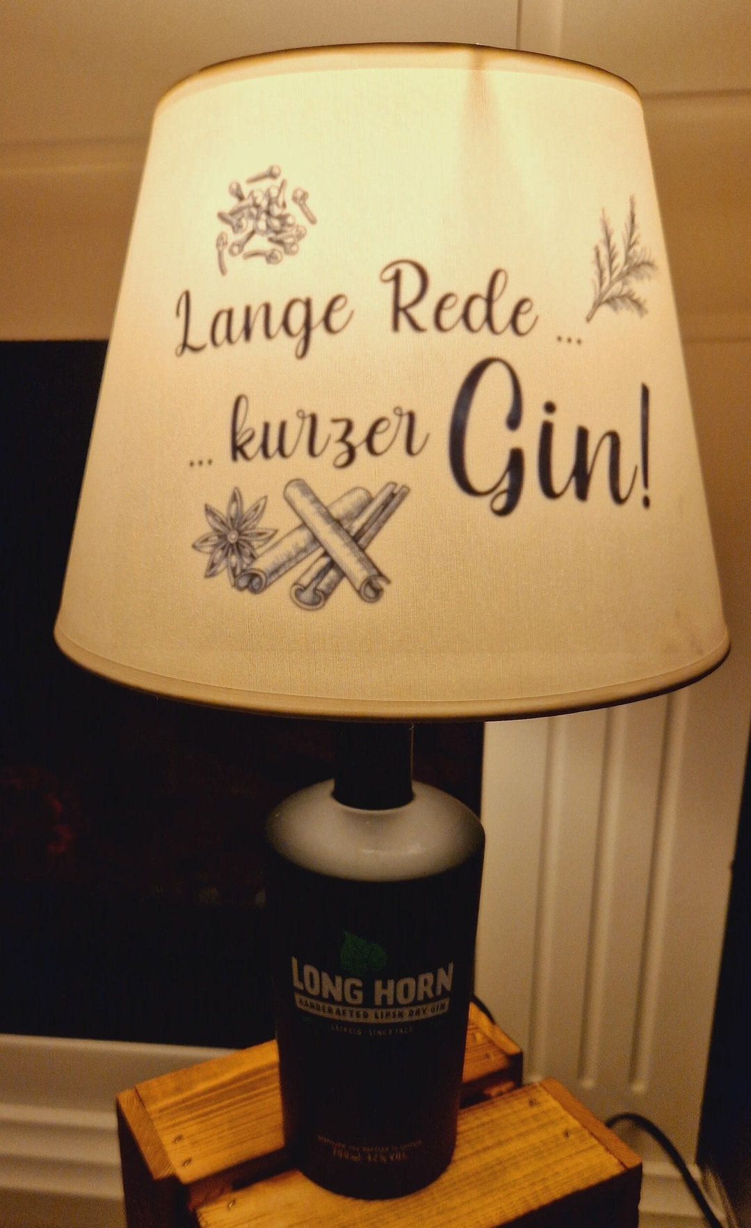 Longhorn Gin Lamp With Saying - Etsy