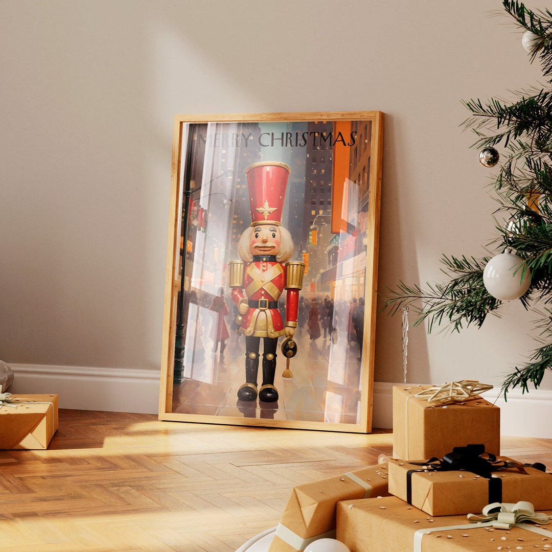 Vintage Poster Christmas Winter Nutcracker Poster Rustic Wall - Etsy