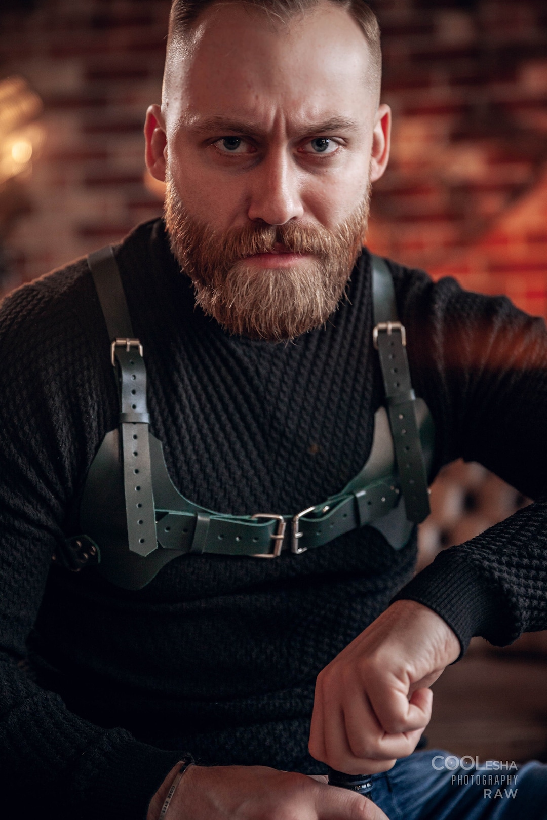 Men Leather Harness for Chest Harness Brown Chest Harnesses - Etsy