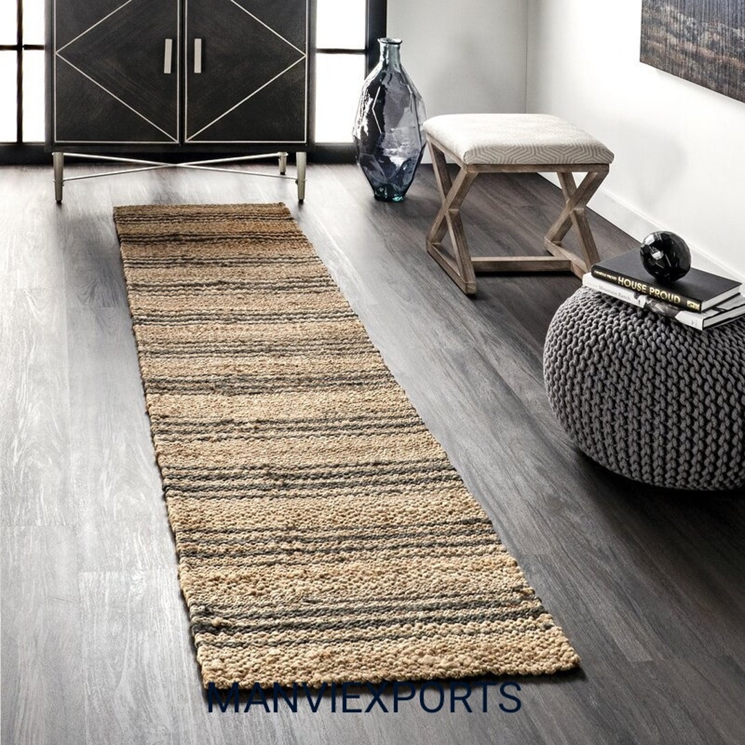 2x7, 2x9, 2x18, 2x20 Ft Sebeka Striped Handmade Tufted Jute/sisal Beige ...