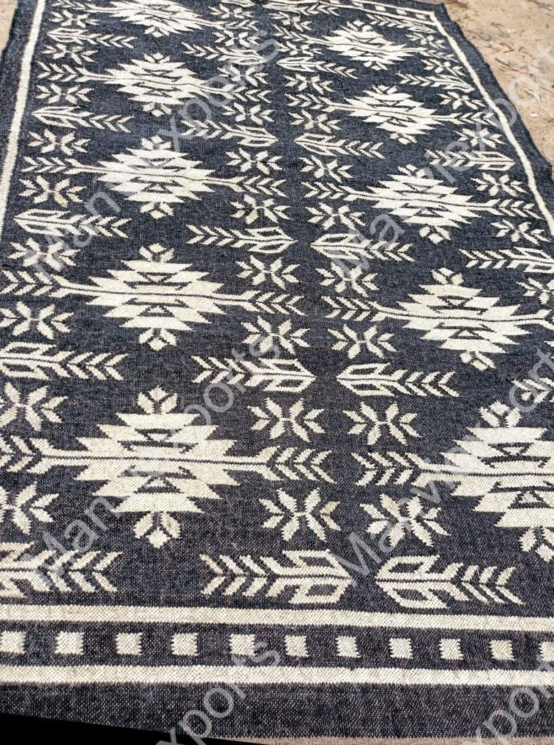 Kilim Rug Living Room Interior Design Black and White Kilim - Etsy