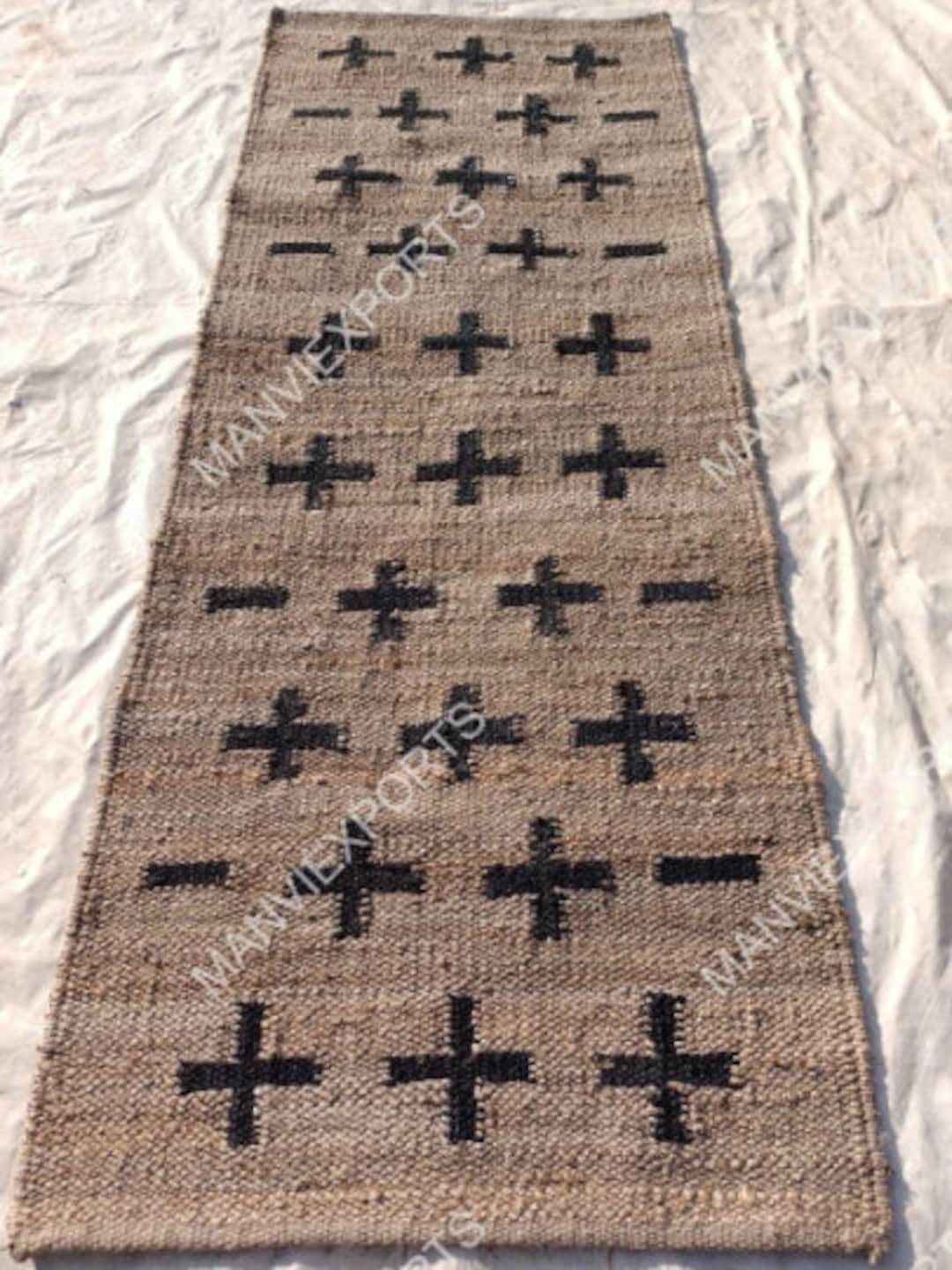 Black Plus With Natural Jute Runner,black Cross Jute, Black Jute Runner ...