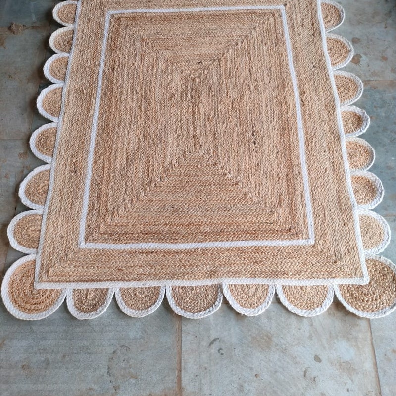 White Scalloped - Etsy