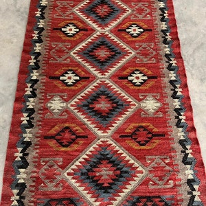 Handmade Wool Jute Runner - Etsy