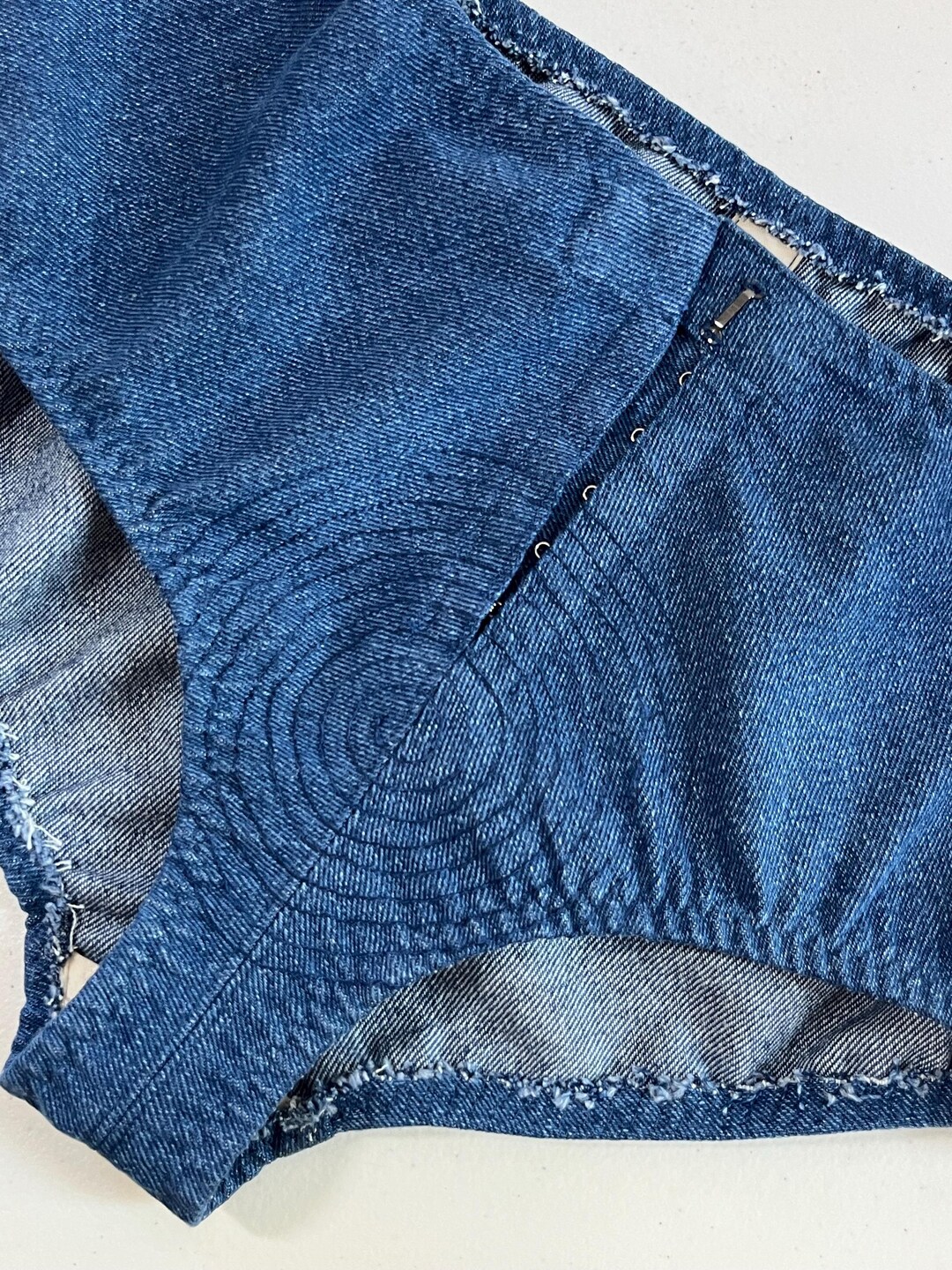 Retro Denim Pin-up Shorts: 1950s Style Low Rise Hip Huggers - Etsy