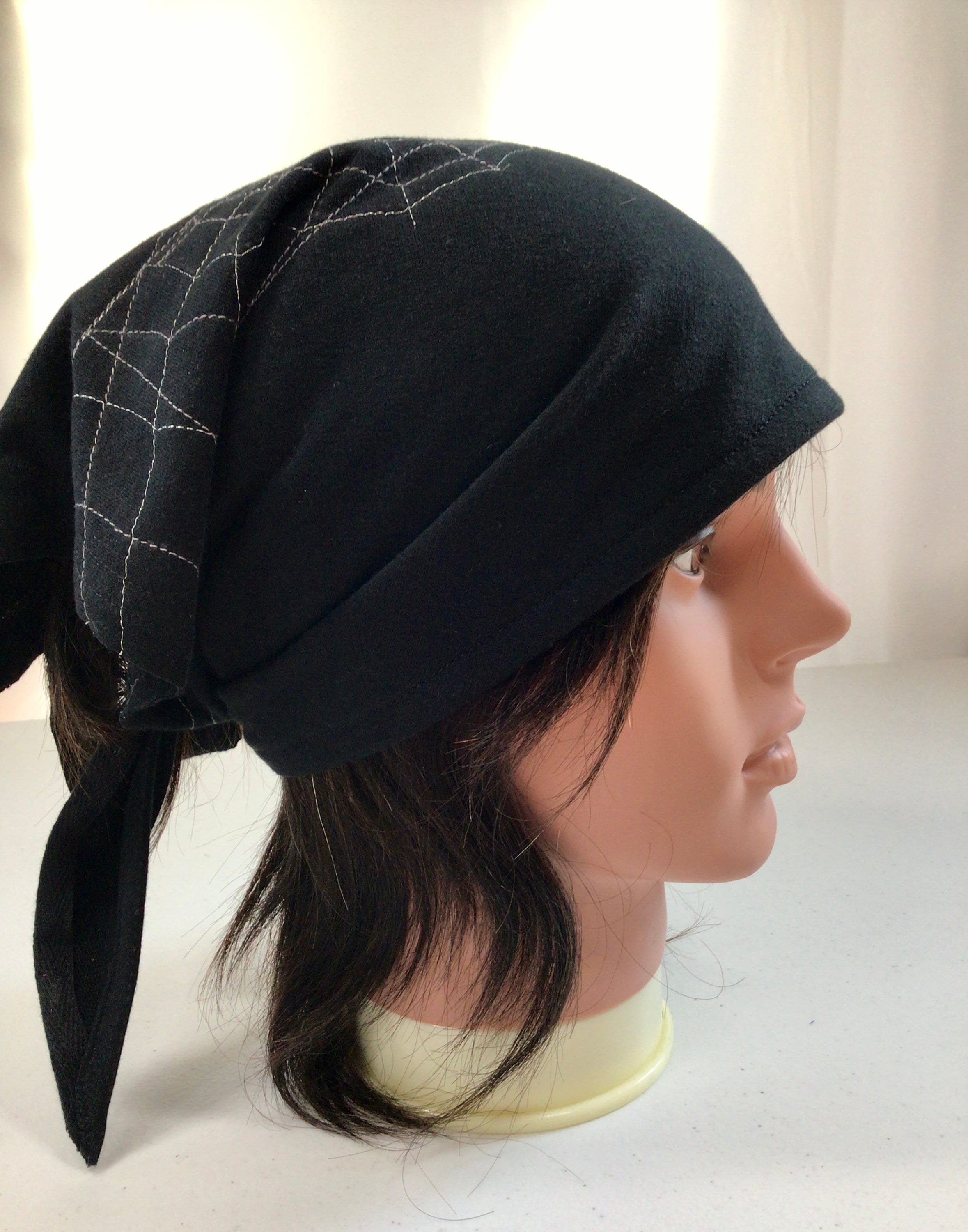 Gothic Spider Web Bandana: Black Stretch Cotton Hair Scarf - Etsy