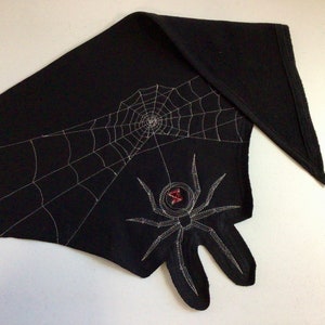 Gothic Spider Web Bandana: Black Stretch Cotton Hair Scarf - Etsy
