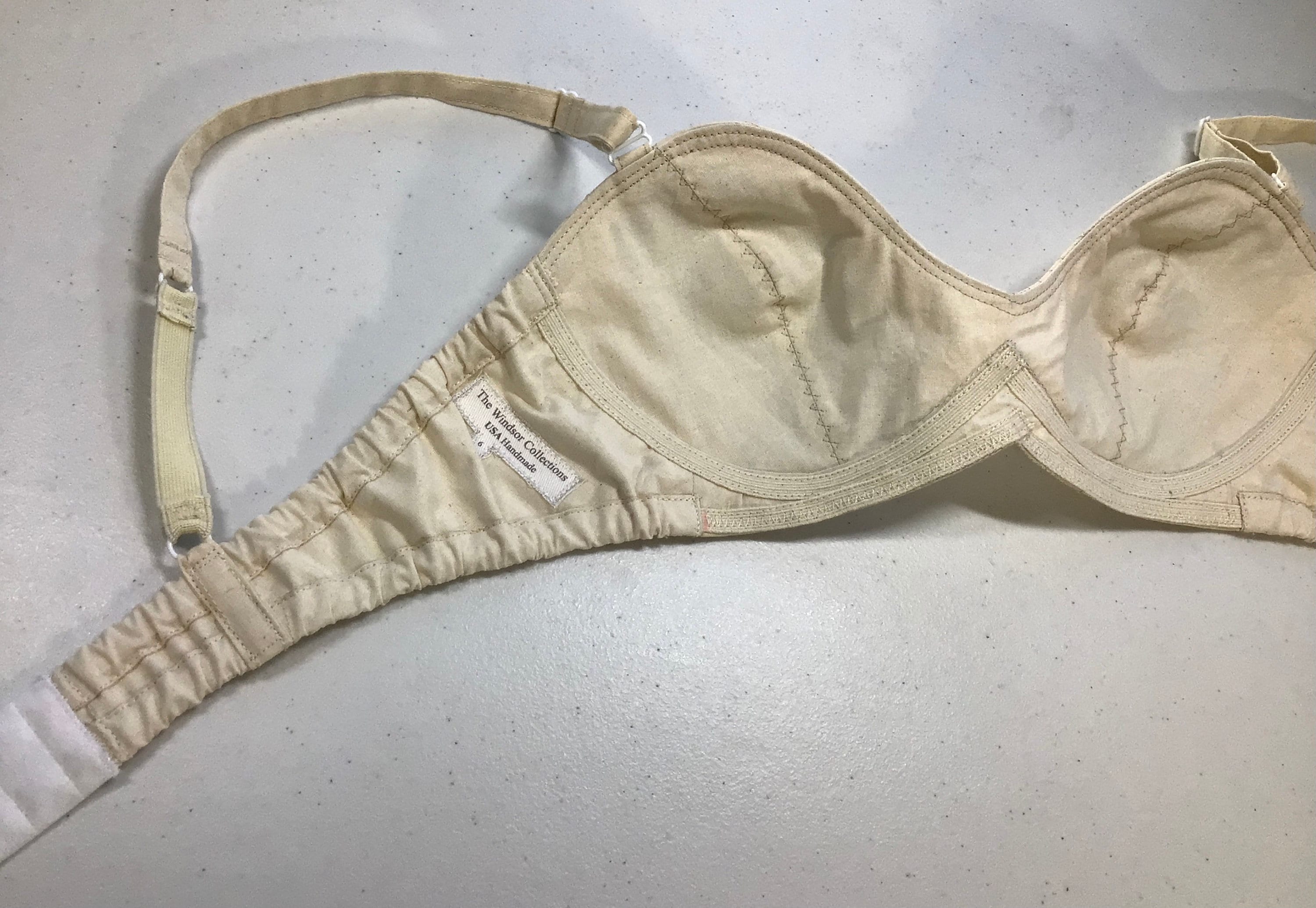 1950s Vintage Style Cotton Bullet Cone Bra - Wireless Padded Lingerie ...