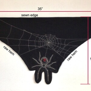 Gothic Spider Web Bandana: Black Stretch Cotton Hair Scarf - Etsy