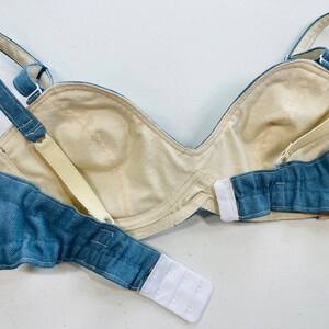 Vintage Style Denim Cone Bullet Bra - Handmade Cotton Lingerie - Etsy