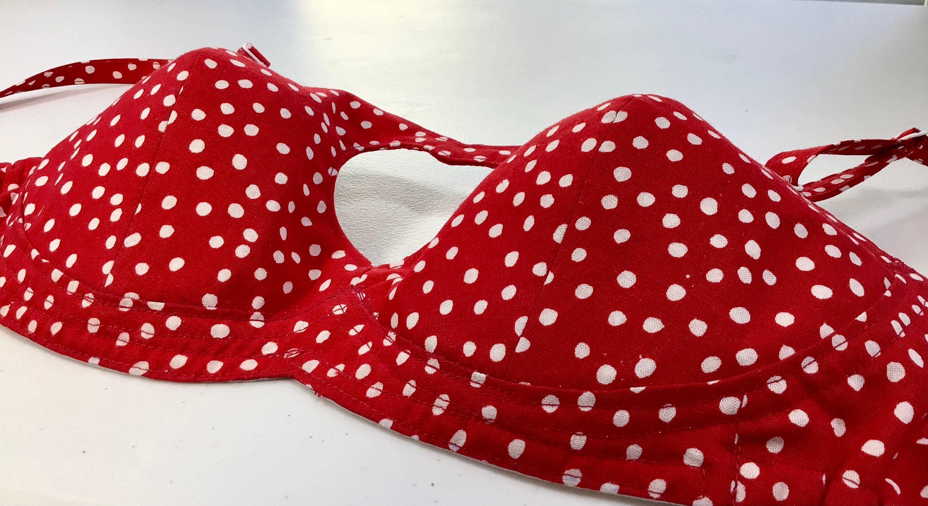 1950s 50s Retro Pin up Bullet Bra – Custom Cone Bra in Polka Dots & Red ...