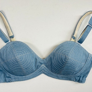 Jean 1940 1950 40s 50s Pin up Retro Vtg Round Circle Stitches Jean ...