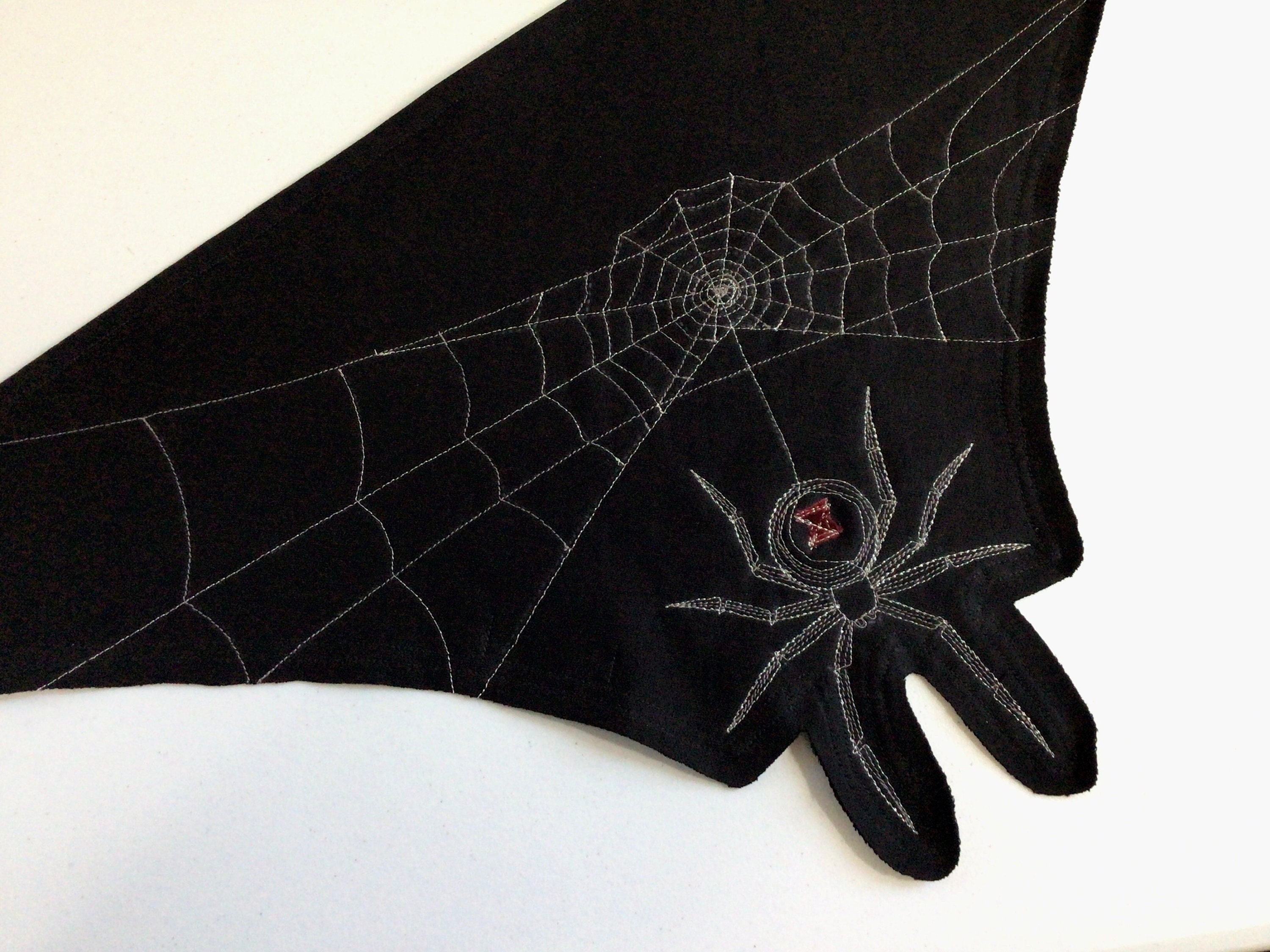 Gothic Spider Web Bandana: Black Stretch Cotton Hair Scarf - Etsy